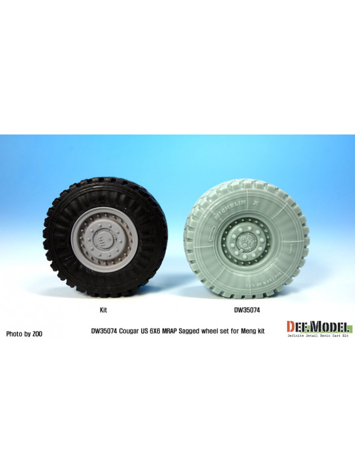 DEF Model - U.S Cougar 6x6 MRAP Sagged Wheel set (for MENG 1/35) - 35074