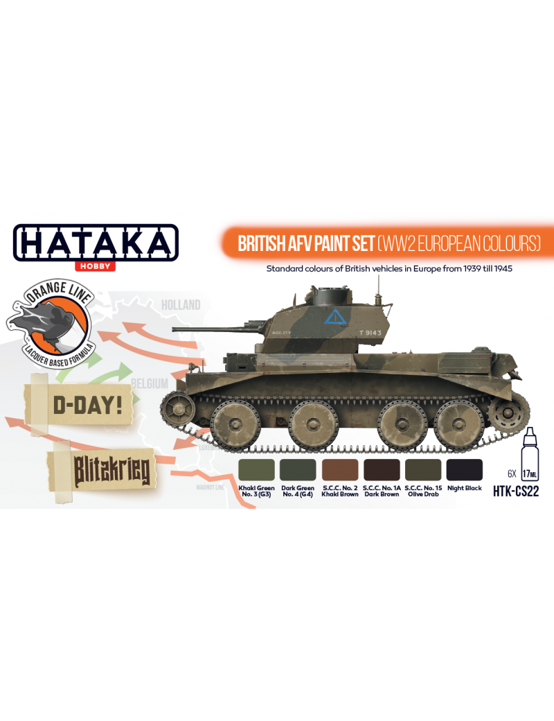 HTK - British AFV paint set (WW2 European colors) - CS22