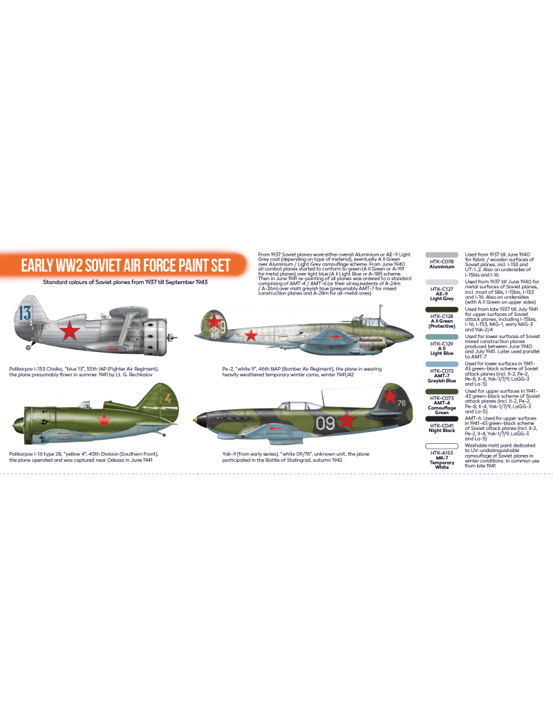 HTK - Early WW2 Soviet Air Force paint set - CS33