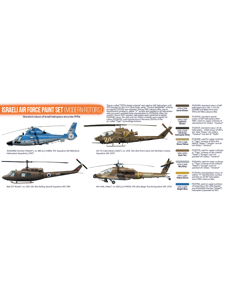 HTK - Israeli Air Force paint set (modern rotors) - CS71