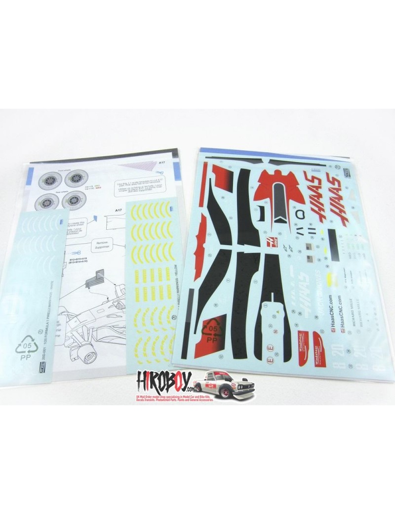 PitWall - 1/20 Haas VF-18 Decals (Ferrari SF70H) - 20D-003